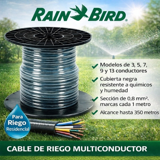 RAIN BIRD Cable de Riego Multiconductor 7 Hilos | Riego Automático ...